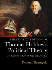 Three-Text Edition of Thomas Hobbes’s Political Theory: The Elements of ...