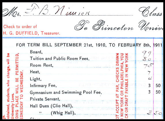 Princeton tuition in 2010 and 1910 | Princeton Alumni Weekly