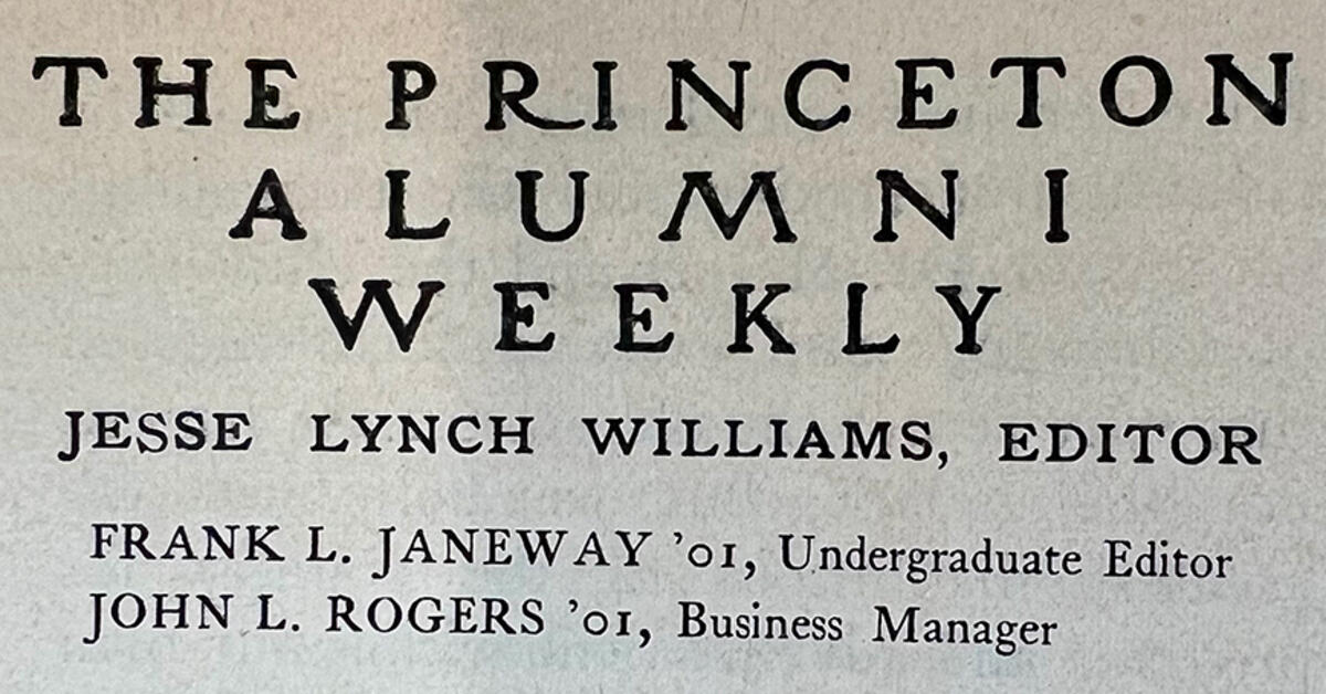 Princeton, Princeton Alumni, and the Princeton Alumni Weekly ...