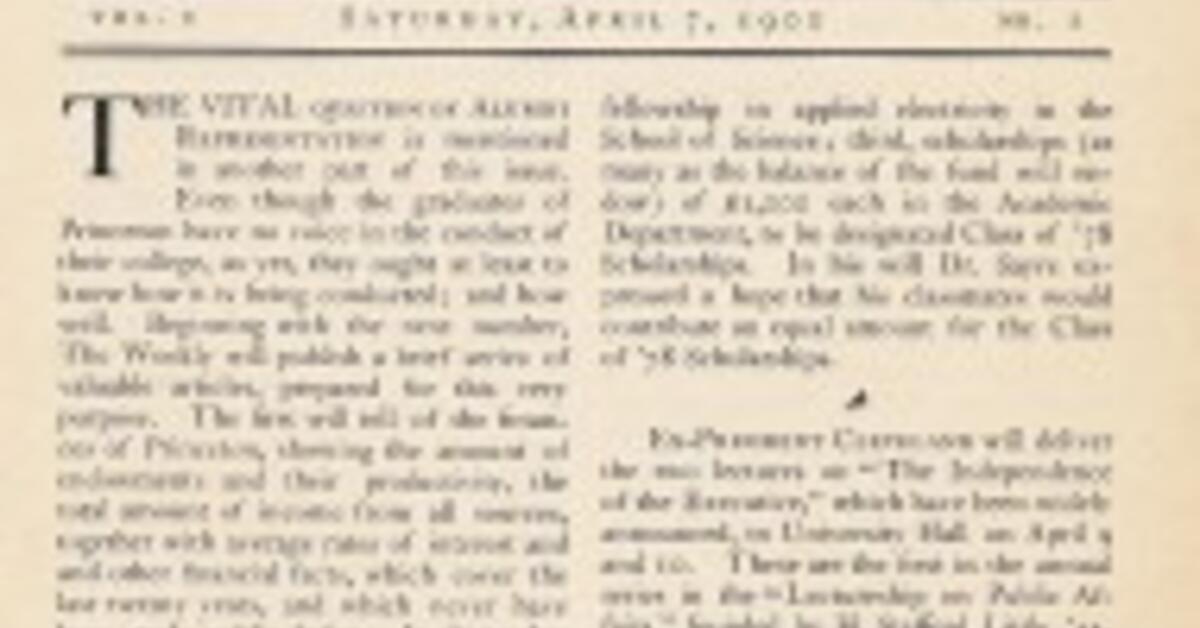 PAW turns 110 | Princeton Alumni Weekly