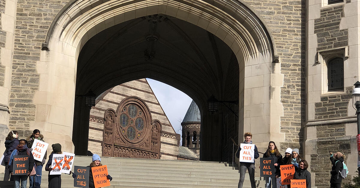 Student Activists Cover Blair Arch with Climate Message | Princeton ...