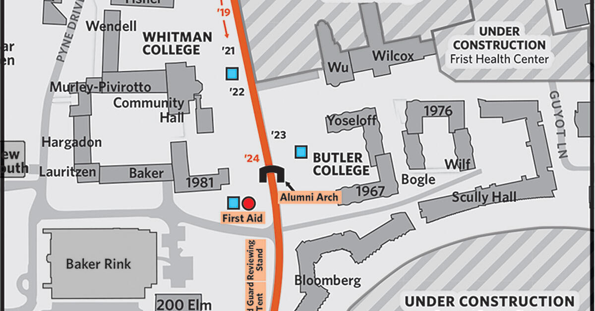 Map: Navigating the 2024 P-rade | Princeton Alumni Weekly