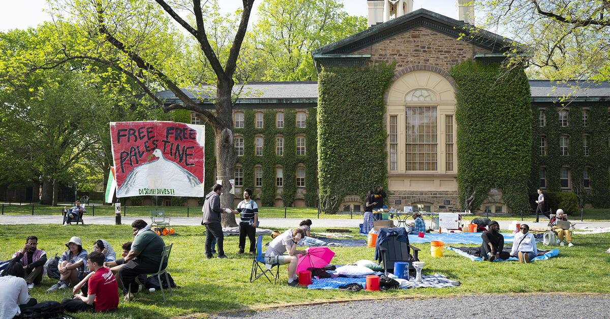Campus Protesters Move to Cannon Green But Stay on Message | Princeton ...